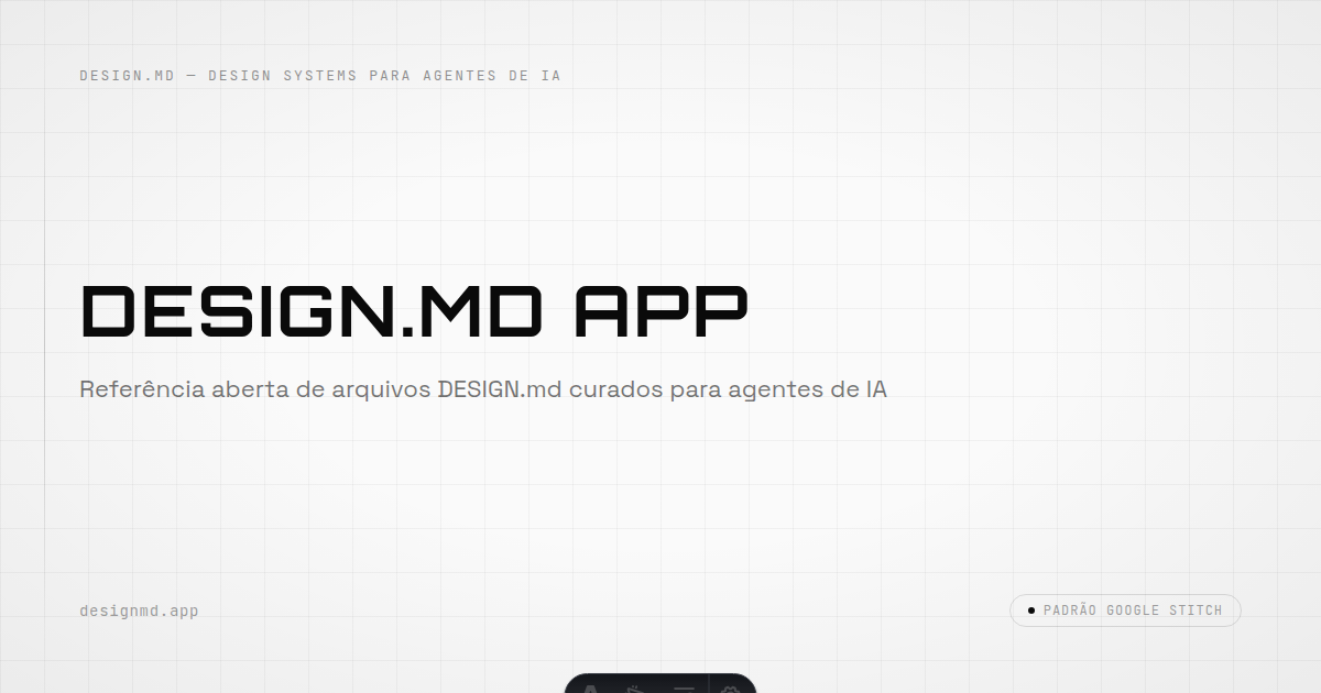 DESIGN.md — Biblioteca Oficial com 454 Design Systems para Agentes de IA